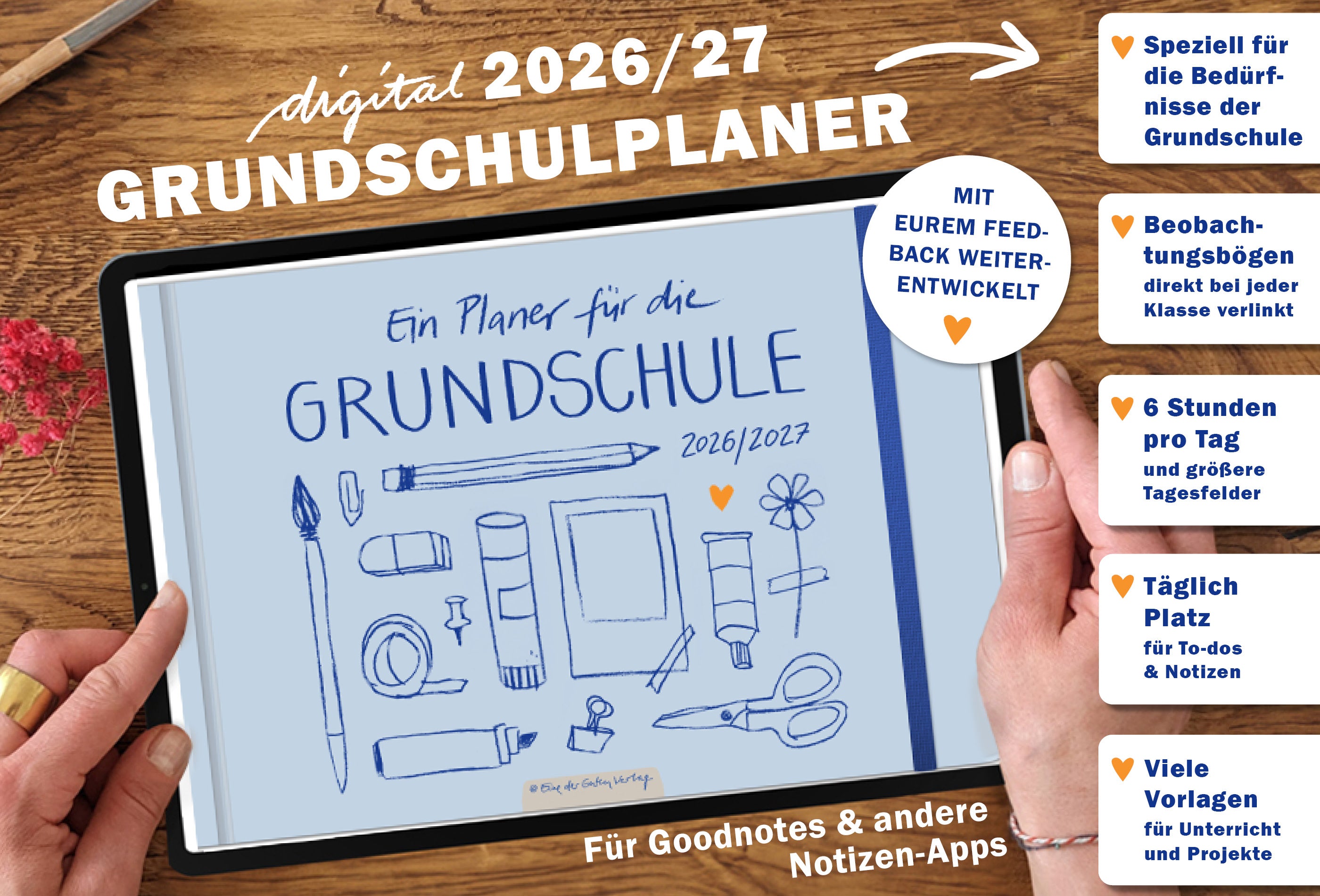 Digitaler Grundschulplaner 26/27 – iPad, GoodNotes & Tablet, hellblau ...